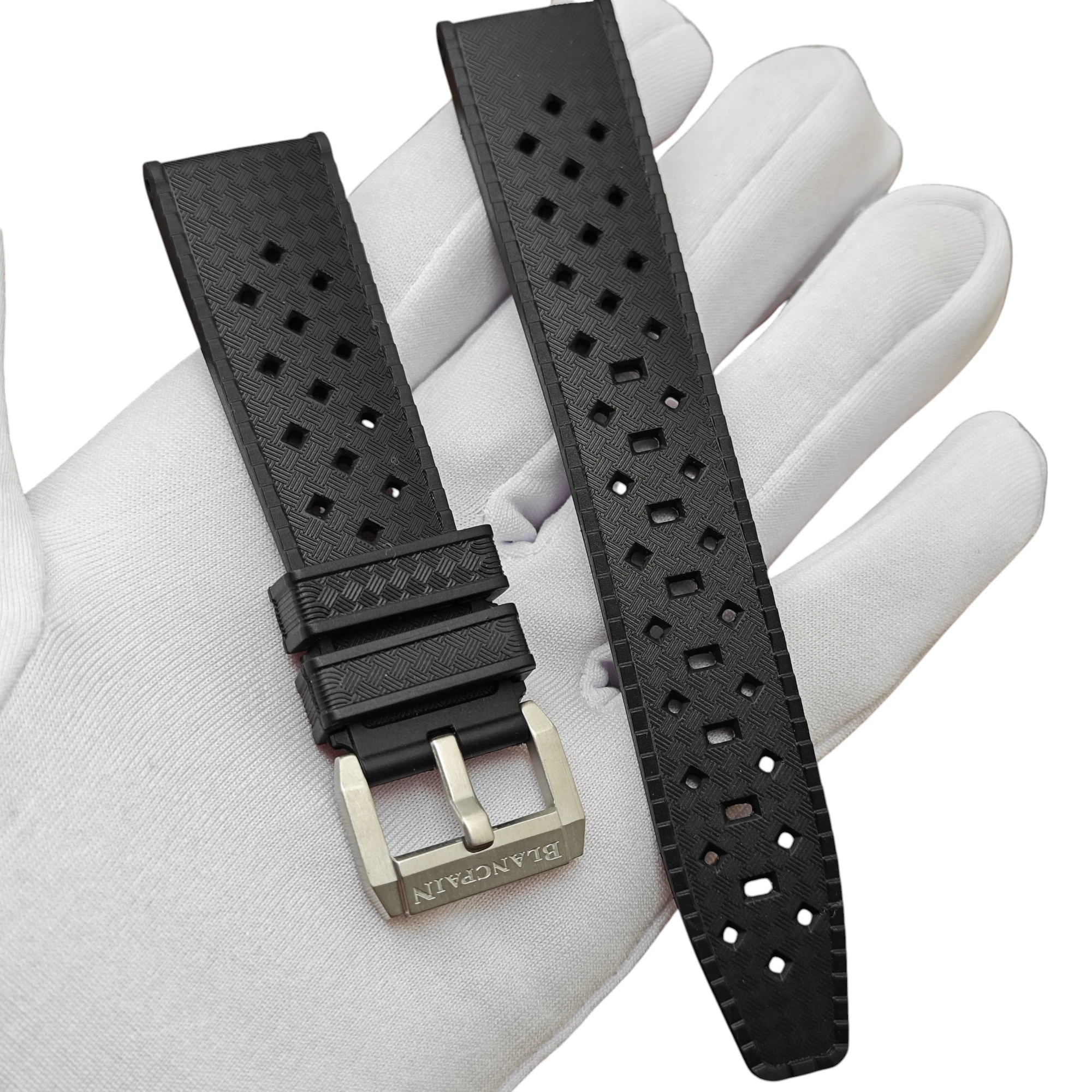 Replacement Rubber Strap for Blancpain Fifty Fathoms Barakuda – 20mm ...