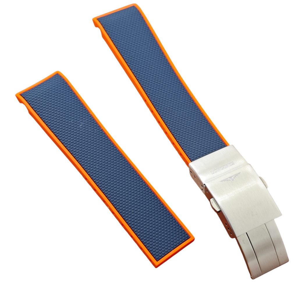 Dual Color Rubber Strap for Longines Conquest, HydroConquest L3.781/L3 ...