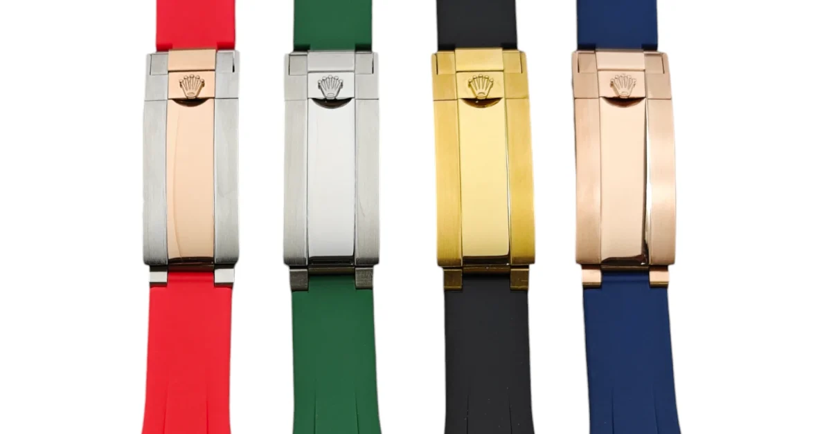 Rubber Strap with Curved End for Rolex Daytona, Submariner, GMT Watches ...